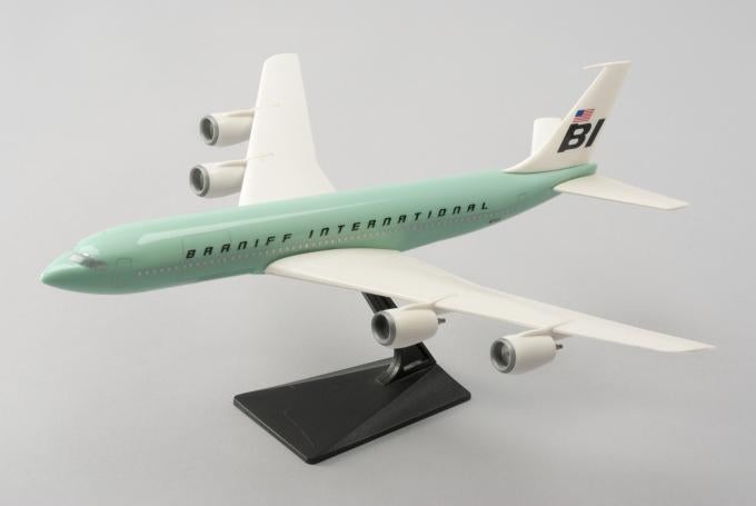 model aircraft: Braniff International Airways, Boeing 707 | SFO Museum